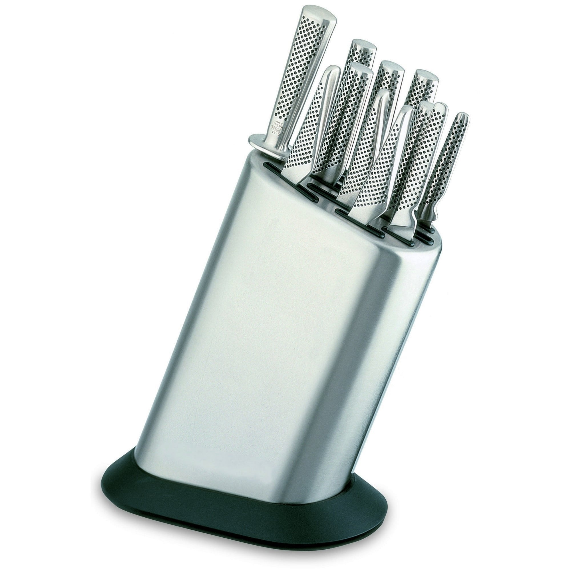 Global Stainless Steel Knife Block with 11 Global Knives from GLOBAL ...
