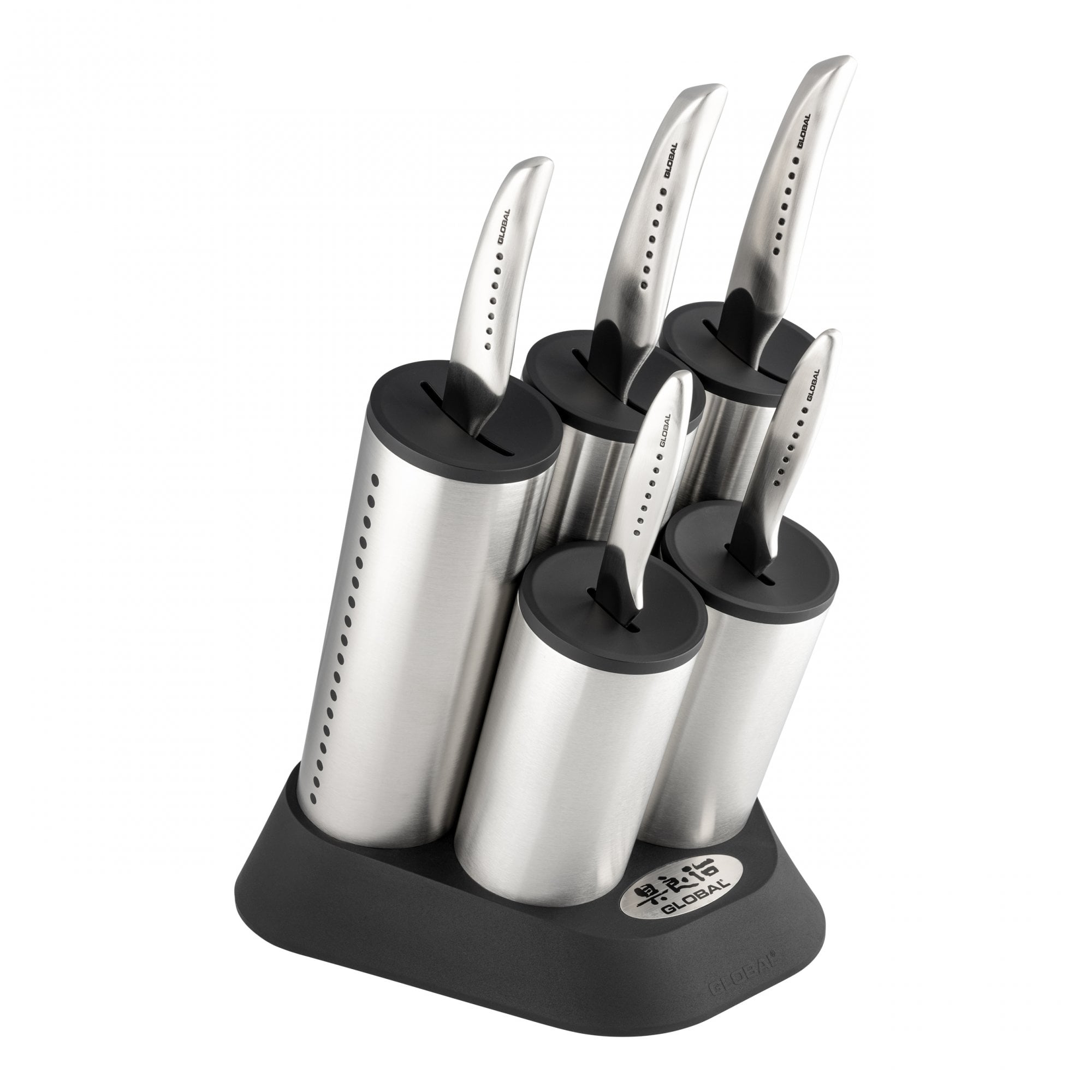 Global Sai Engine Block 6pc Knife Block Set from GLOBAL Knives UK