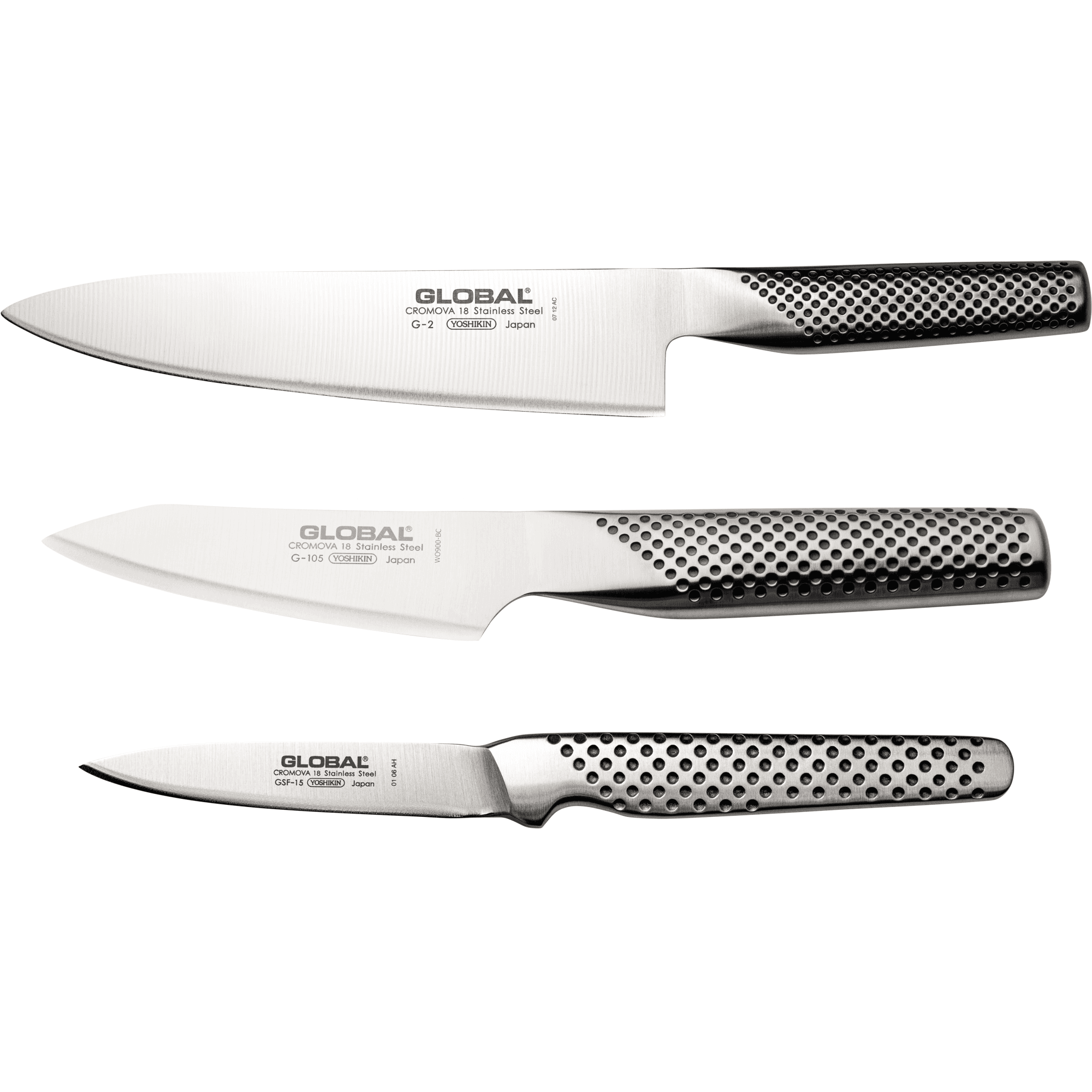 Fire-Hi 3 Piece Knife Set from GLOBAL Knives UK